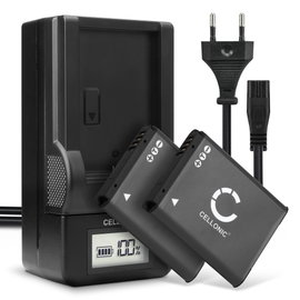 2x Samsung PL201 Battery + Charger 700mAh from CELLONIC